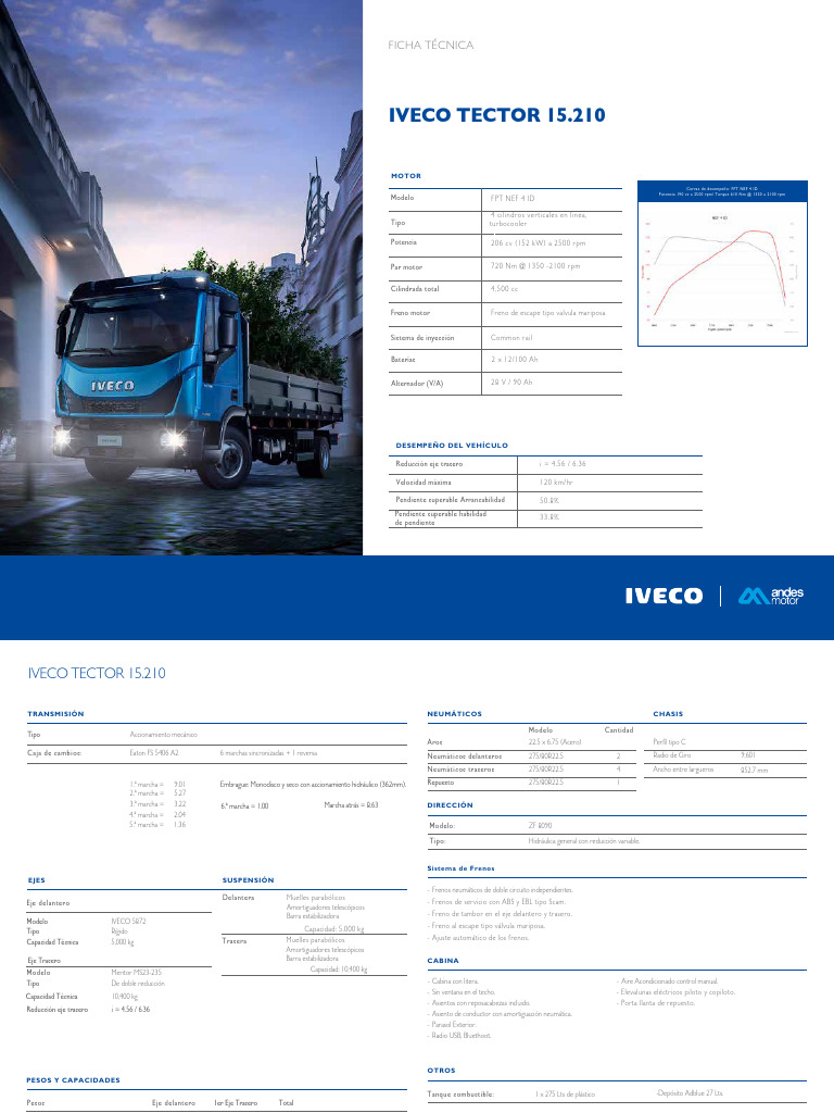 Iveco Tector 15.210 Cabina Con Litera - 05 - 2023 | PDF | Eje ...