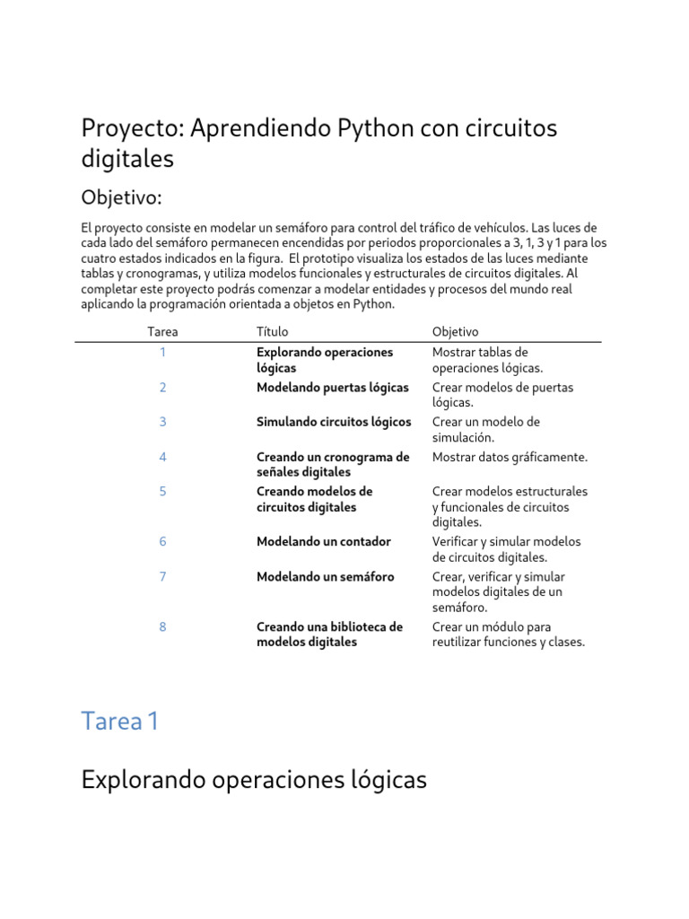 Aprendiendo Python con circuitos digitales | PDF