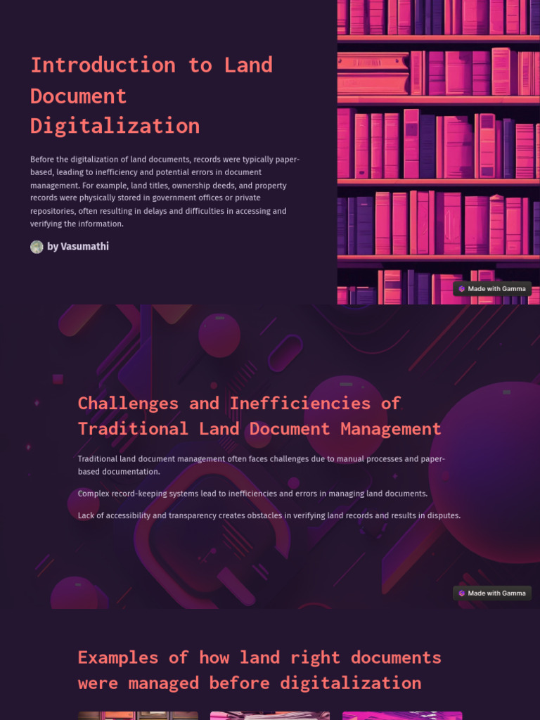 Introduction To Land Document Digitalization | PDF