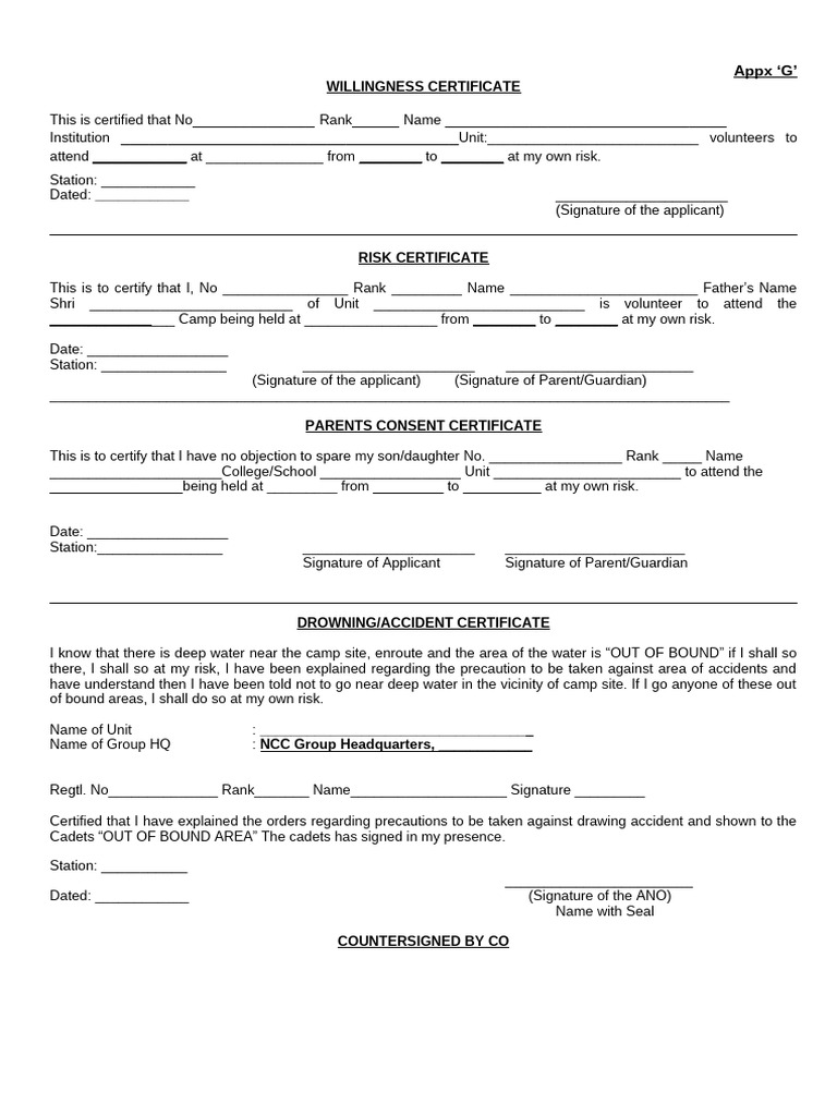 Camp Form IGC VSC | PDF