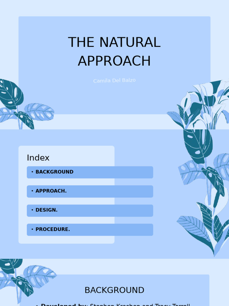 The Natural Approach | PDF