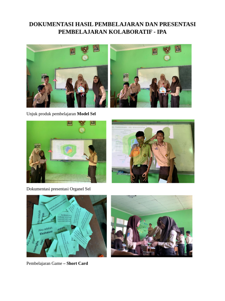 Dokumentasi Hasil Pembelajaran Dan Presentasi | PDF