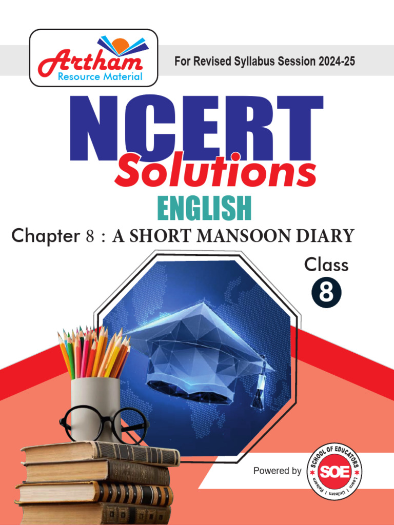 Class 8 English - Ncert Solution-Honeydew-Chapter 8 A Short Monsoon Diary | PDF