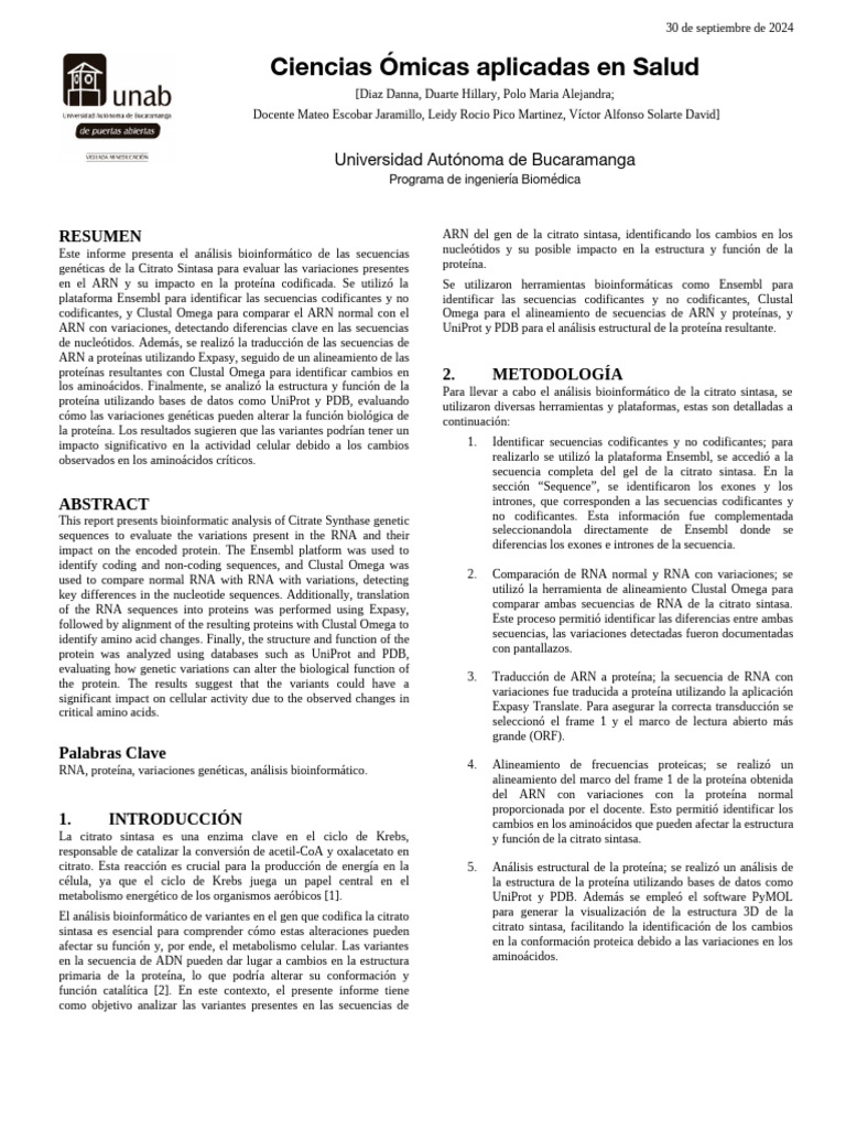 Lab Bioinformatica | PDF