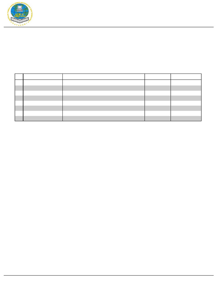 Surya Intan Kotabumi: No Kode Mata Kuliah Nama Mata Kuliah Jumlah SKS ...