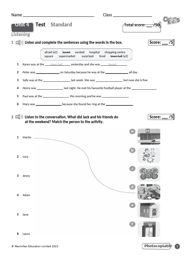 CK5 Tests U04 Standard | PDF
