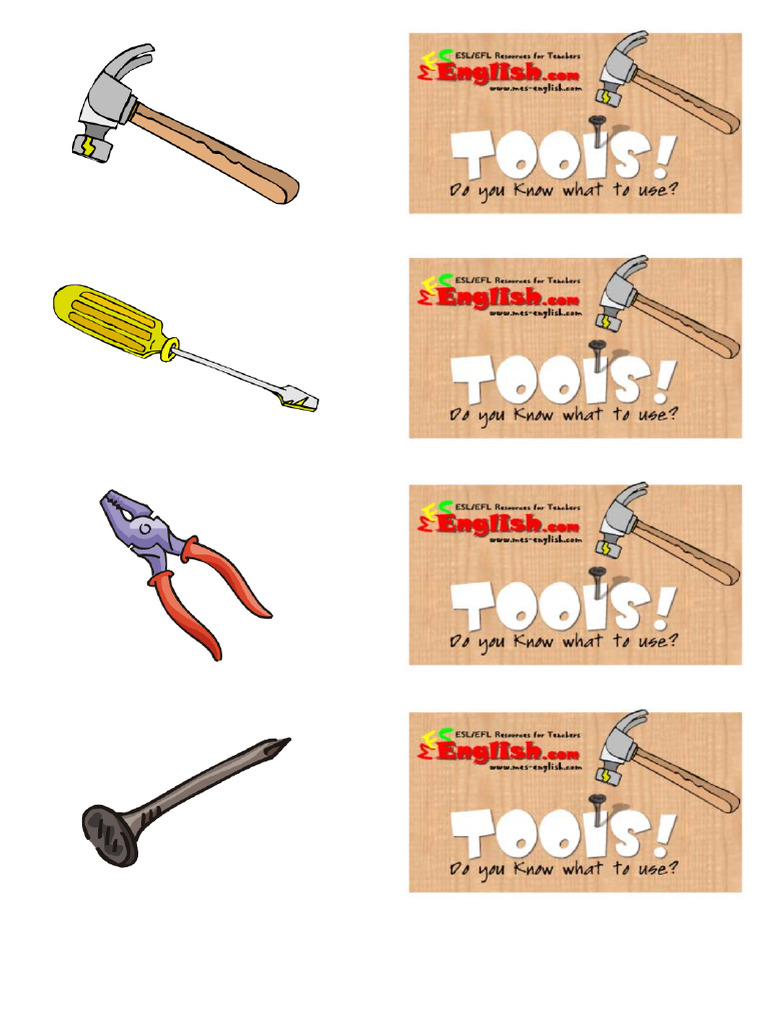 TOOLS Flashcards - print page | PDF