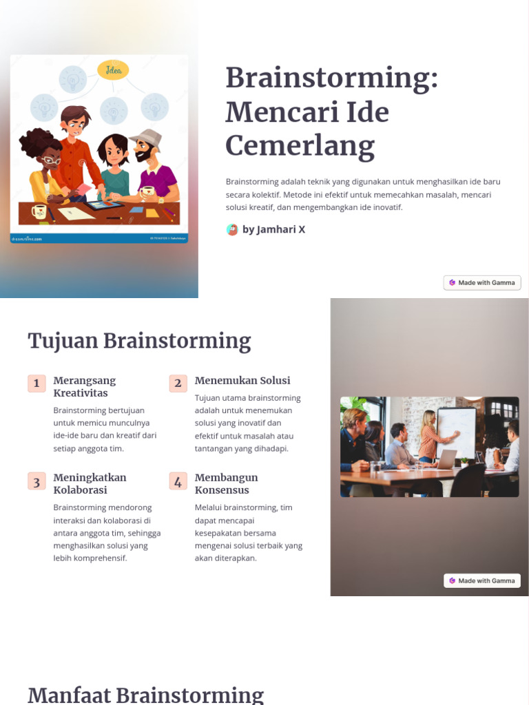 Brainstorming Mencari Ide Cemerlang | PDF