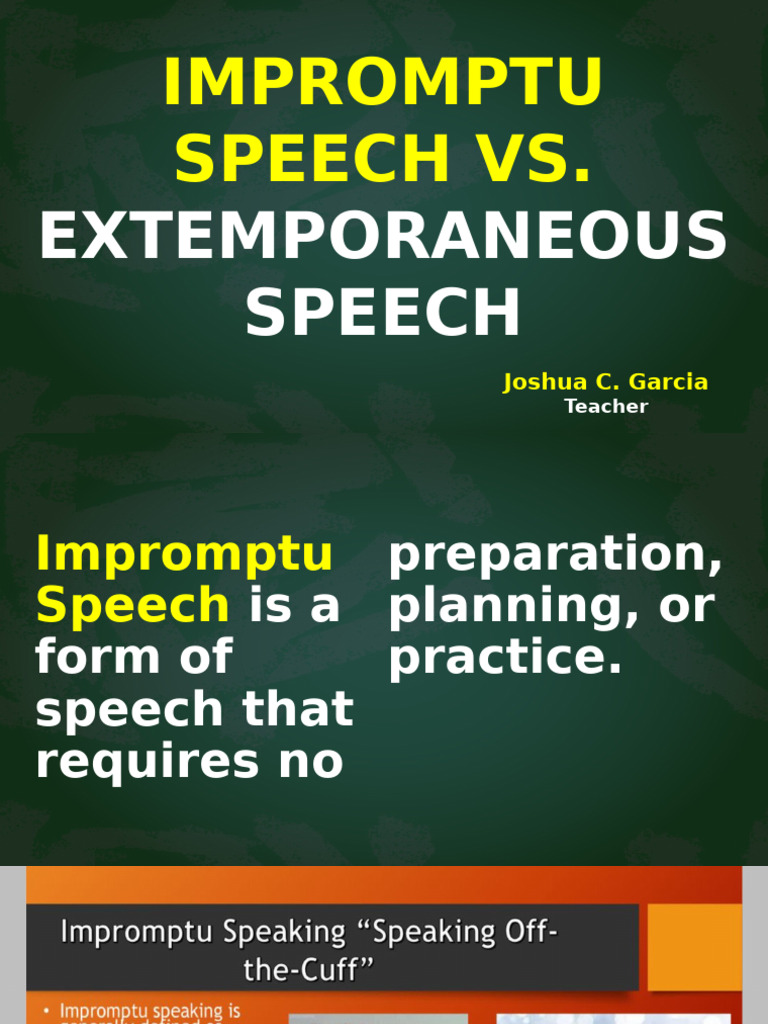 2-Impromptu and Extempo Speech | PDF