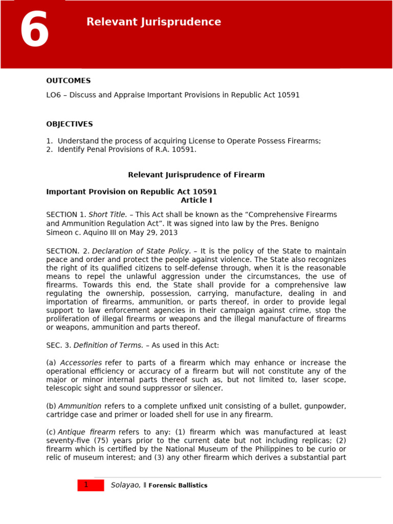 Final Module 6 Ballistics | PDF