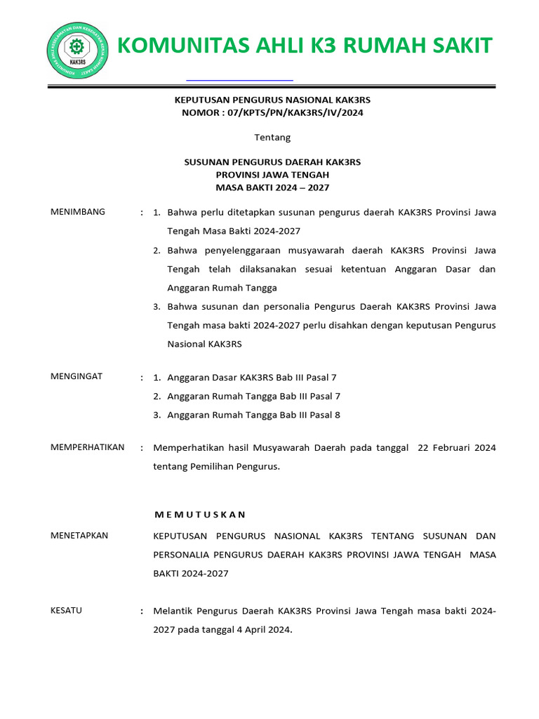 SK Penda Jateng New 2024-2027 | PDF