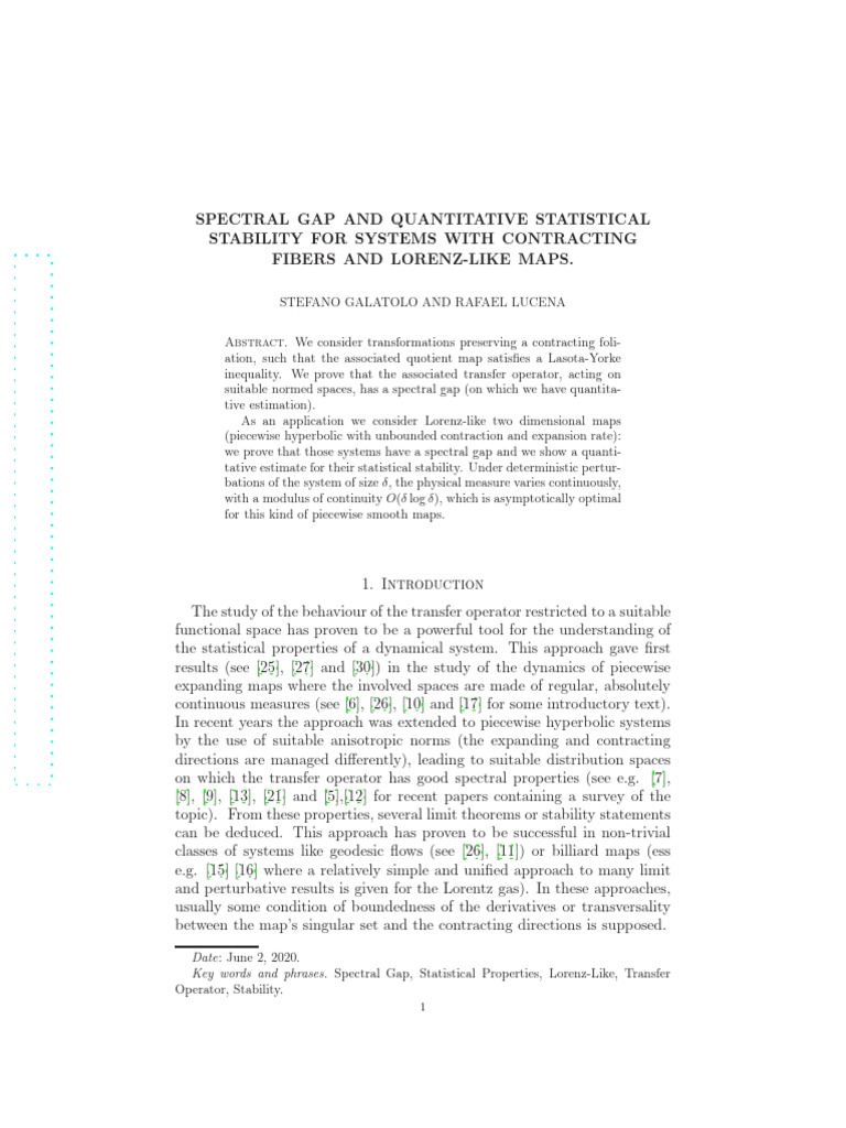 Spectral Gap and Quantitative Statistical Stability For Systems With ...