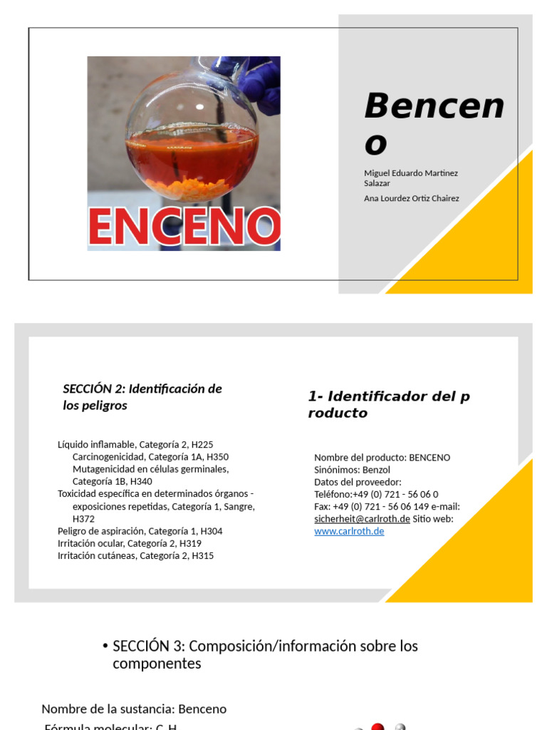 Benceno Hoja de Seguridad | PDF