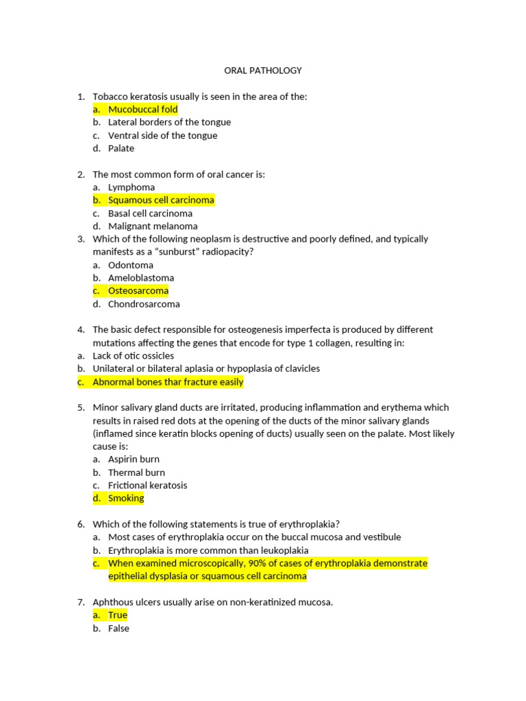 Oral Pathology | PDF