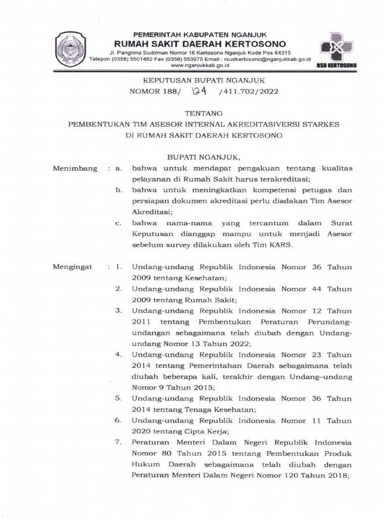 SK Tim Asesor Internal | PDF