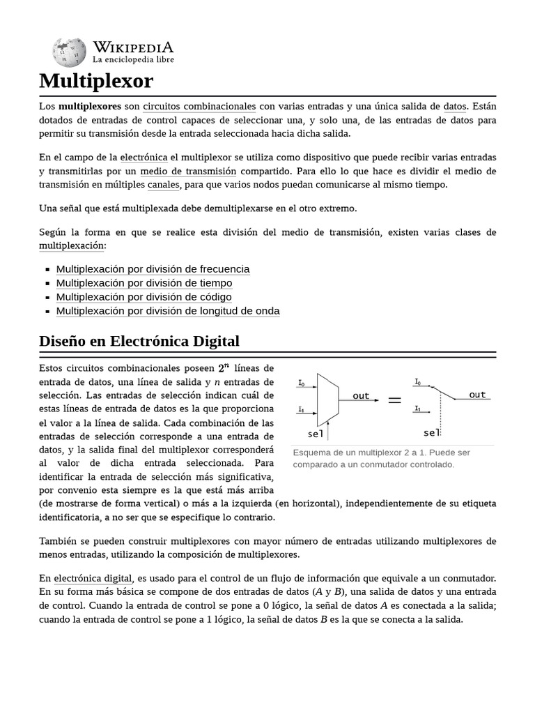 Multiplexor | PDF