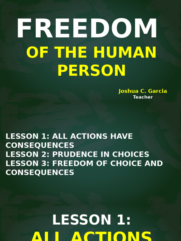 Understanding Human Freedom Concepts | PDF | Natural Law | Thomas Aquinas