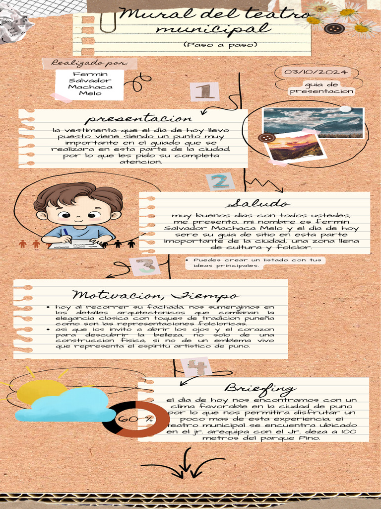 Infografía de Proceso Proyecto Collage Papel Marrón | PDF