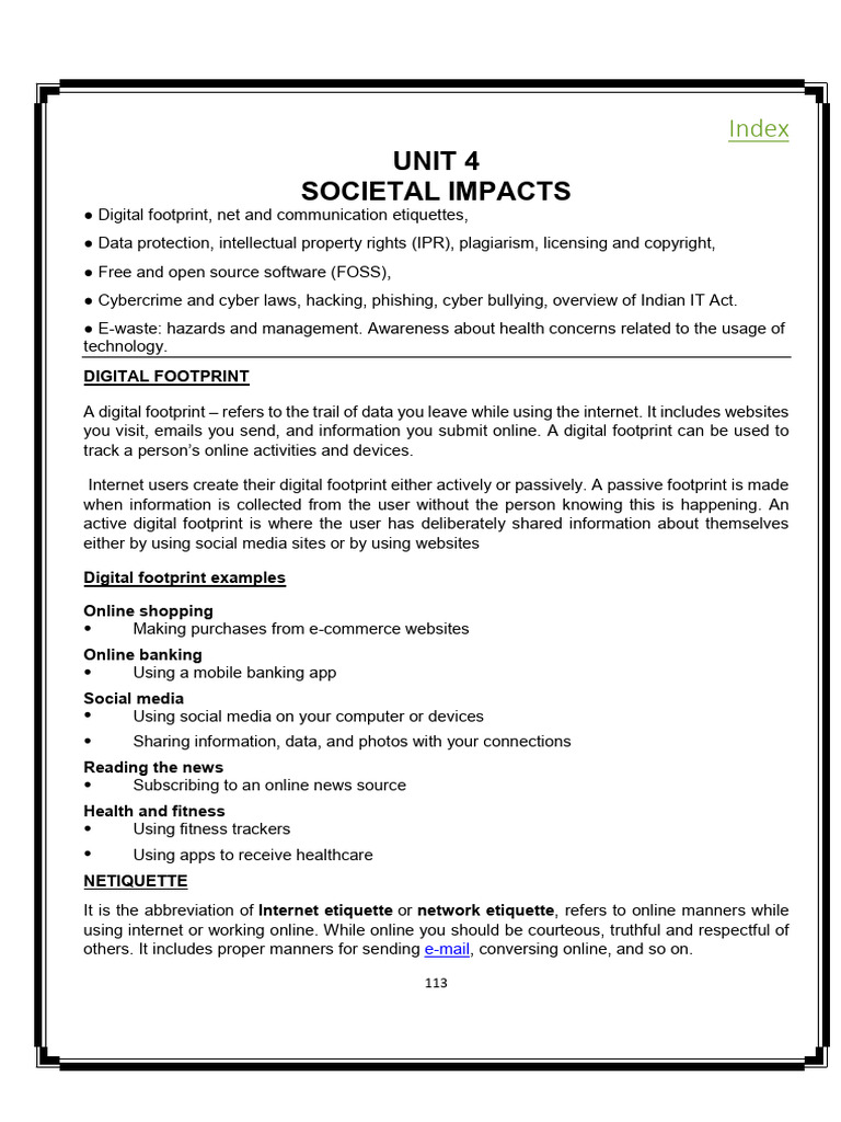 Societal Impact - Notes | PDF
