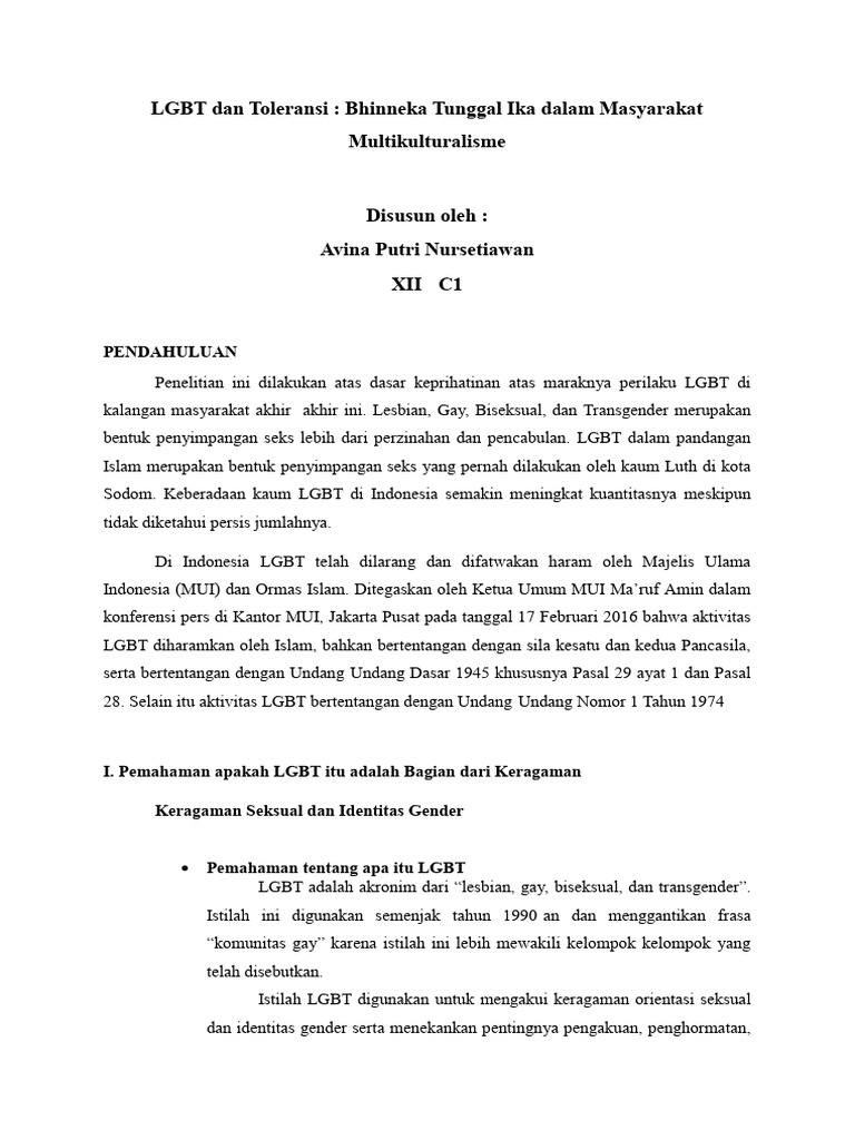 essay LGBT | PDF