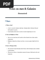 S3 PHYSICS Stars & Galaxies (Best Notes) | PDF | Stars | Galaxy