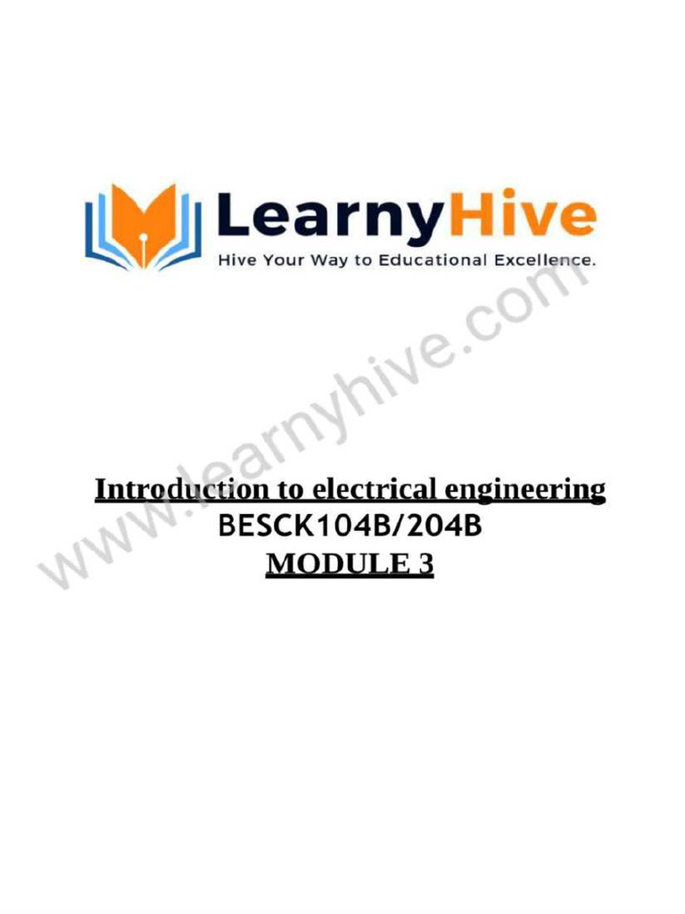 Introduction To Electrical Engineering Module 3 1 | PDF