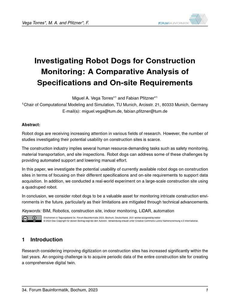 Investigating Robot Dogs For Construction | PDF | Robot | Robotics