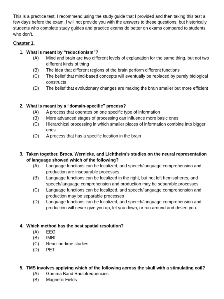 Practice Test | PDF