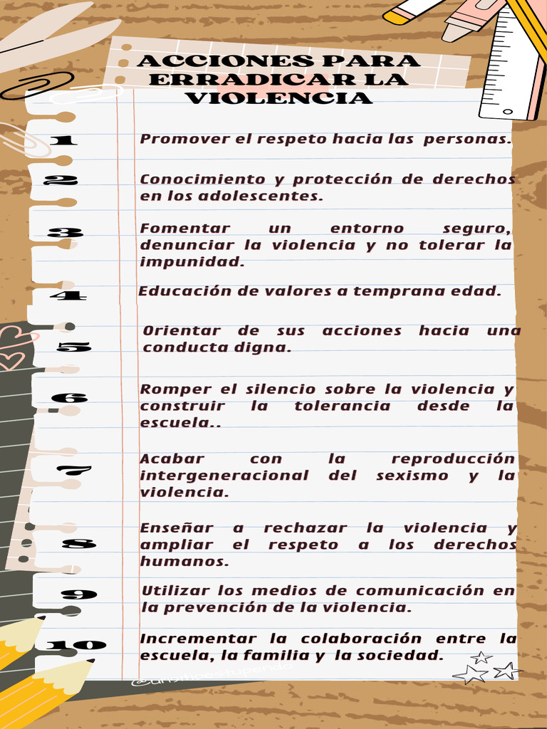Acciones para Erradicar La Violencia | PDF