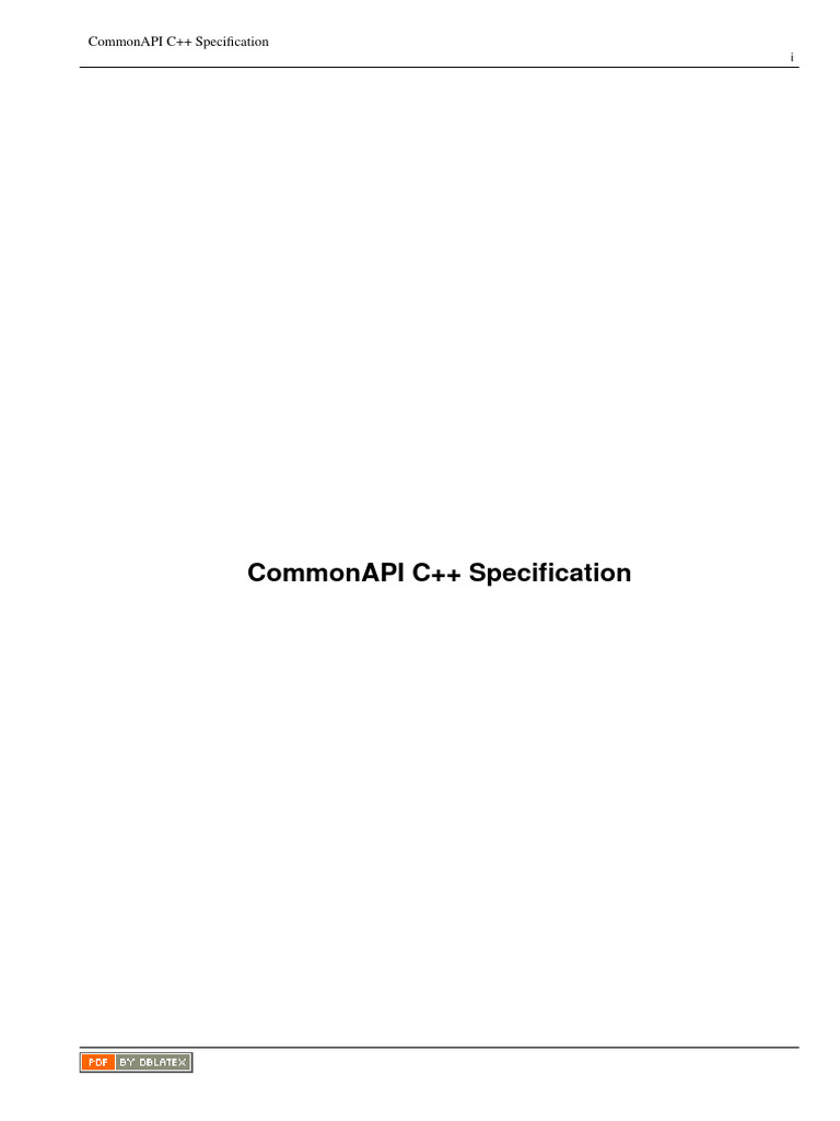 Common API | PDF
