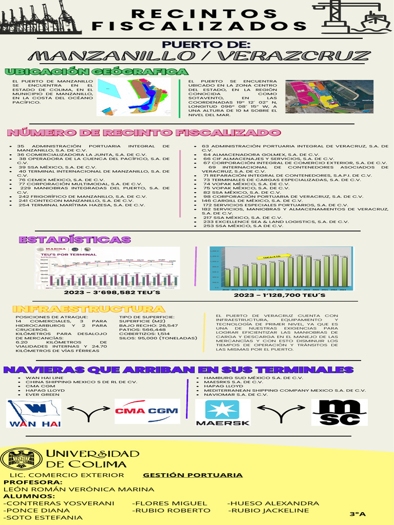 Infografía Recintos Fiscalizados Puerto de Manzanillo y Veracruz | PDF