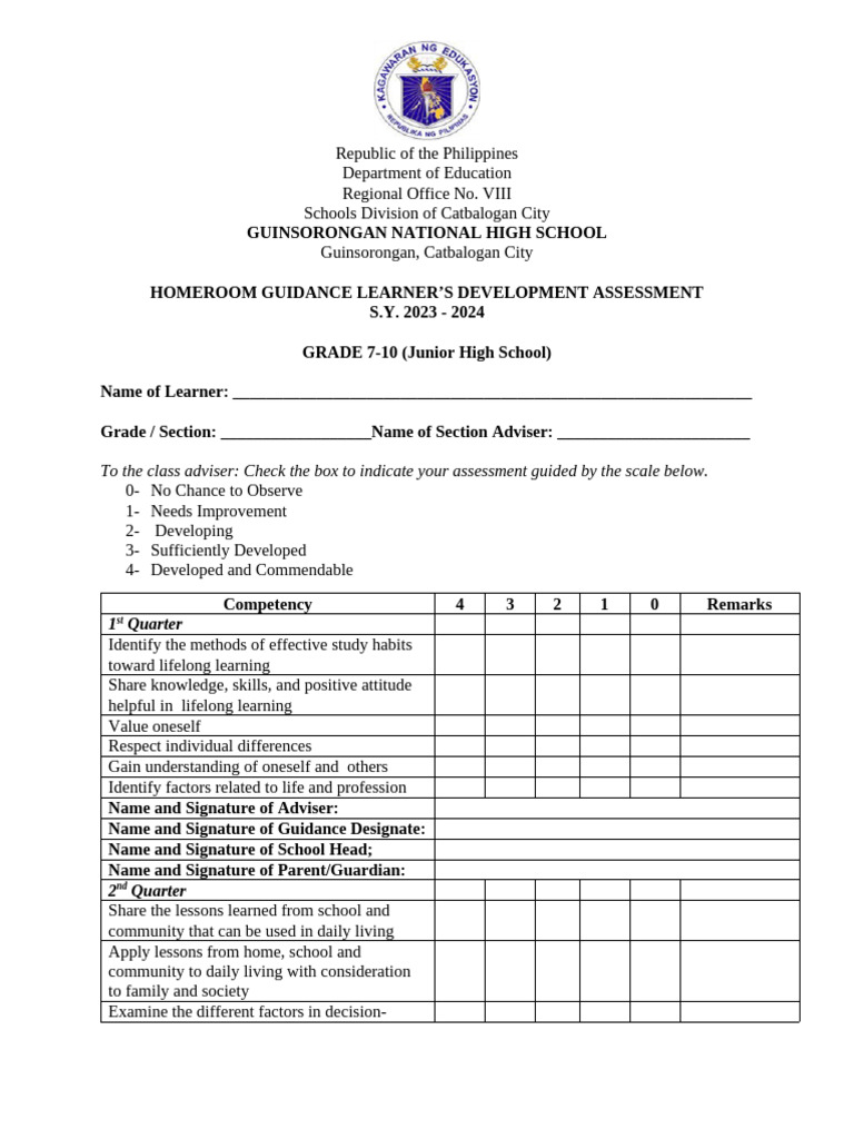 HG Junior High School | PDF
