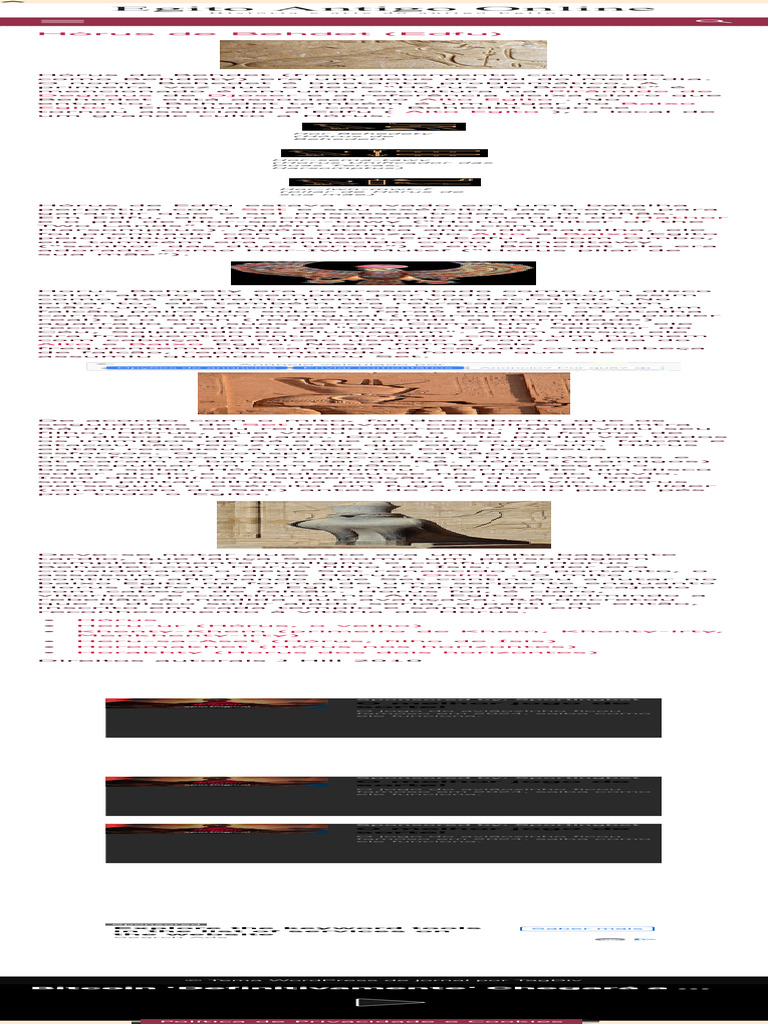 Horus de Behdet (Edfu) Egito Antigo Online 2 | PDF