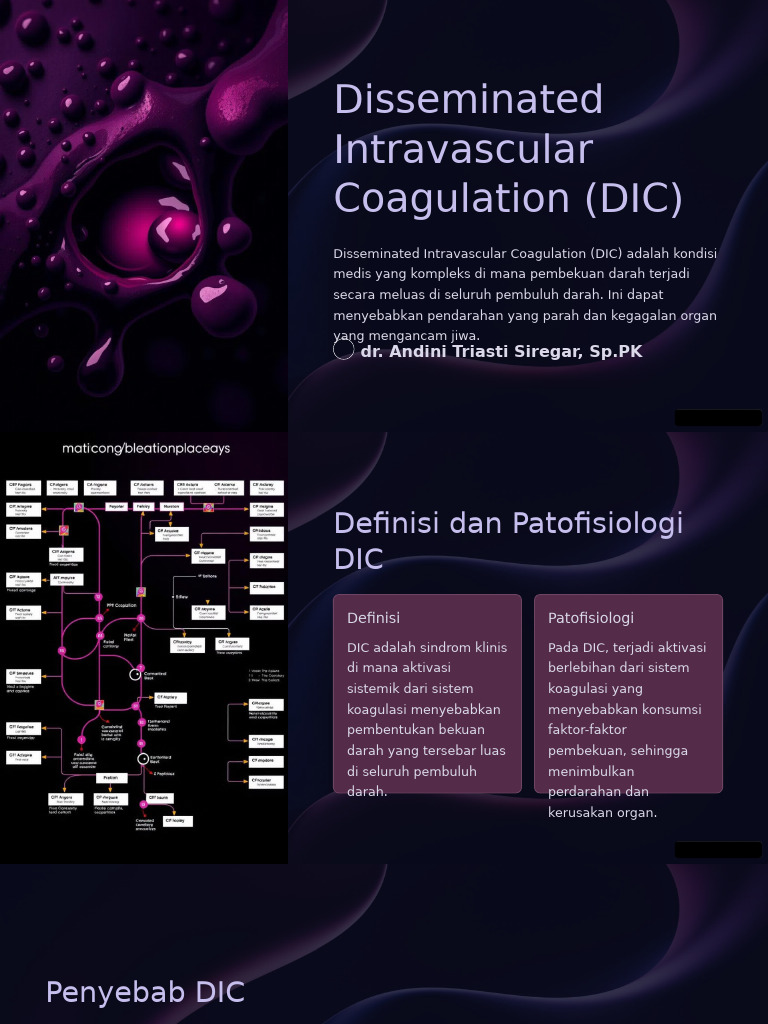 Disseminated Intravascular Coagulation DIC | PDF