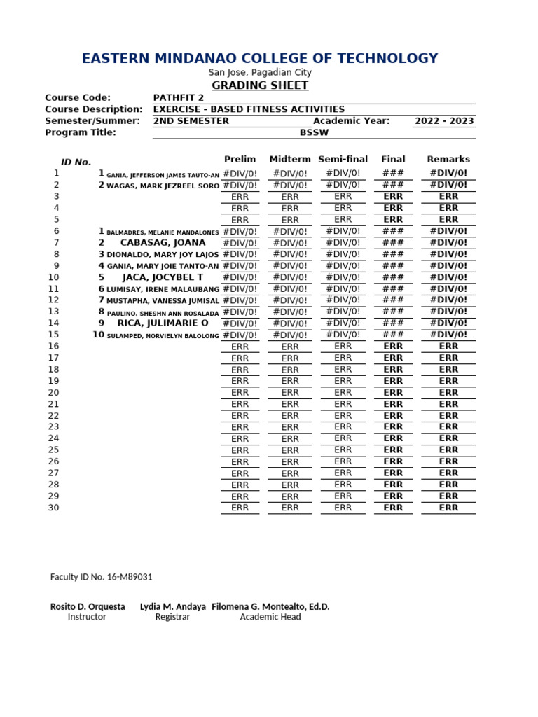PATHFIT 2 - EXERCISE - BSSW 2 | PDF