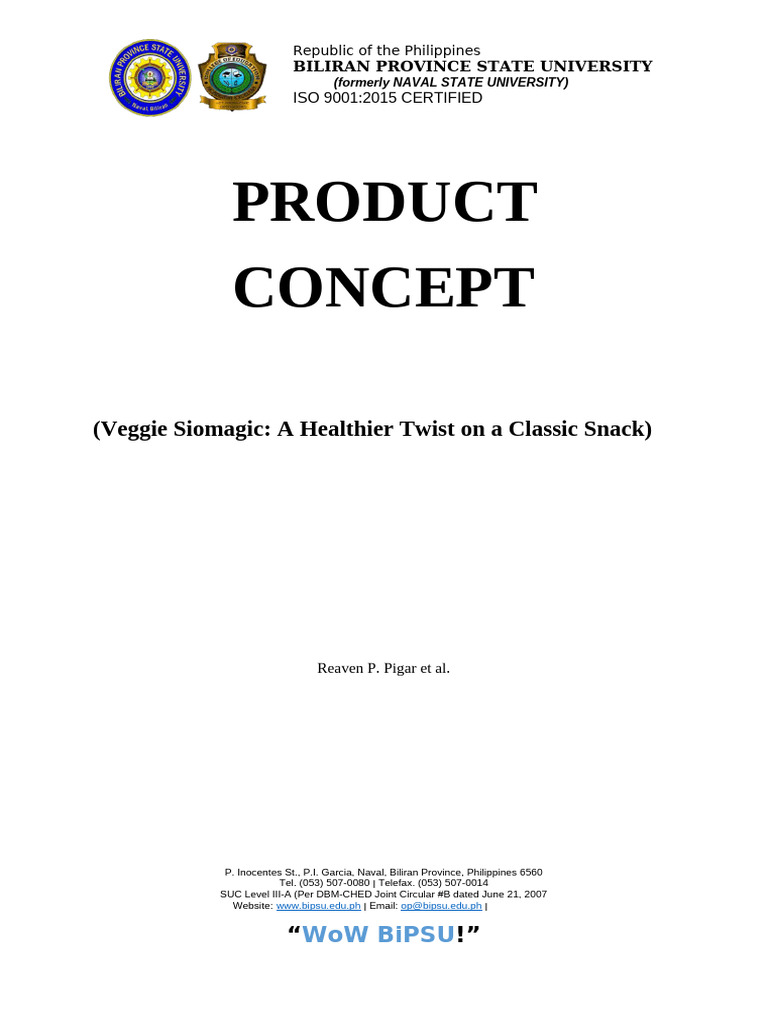 Product Concept | PDF