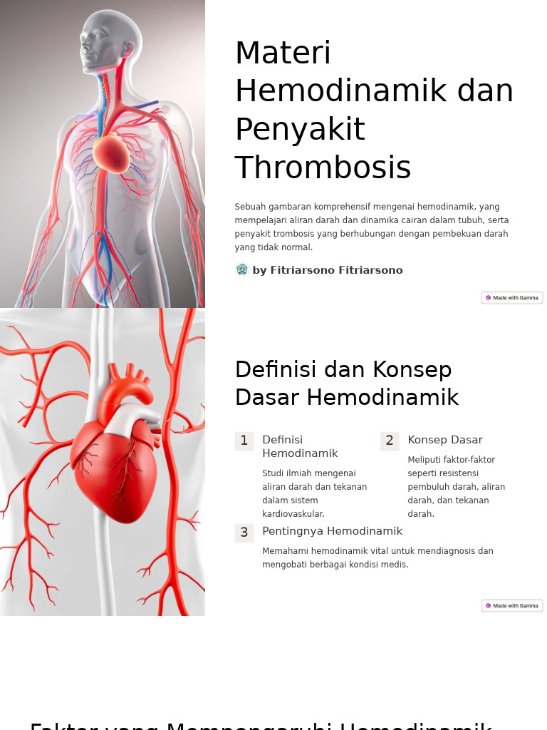 Materi Hemodinamik Dan Penyakit Thrombosis | PDF