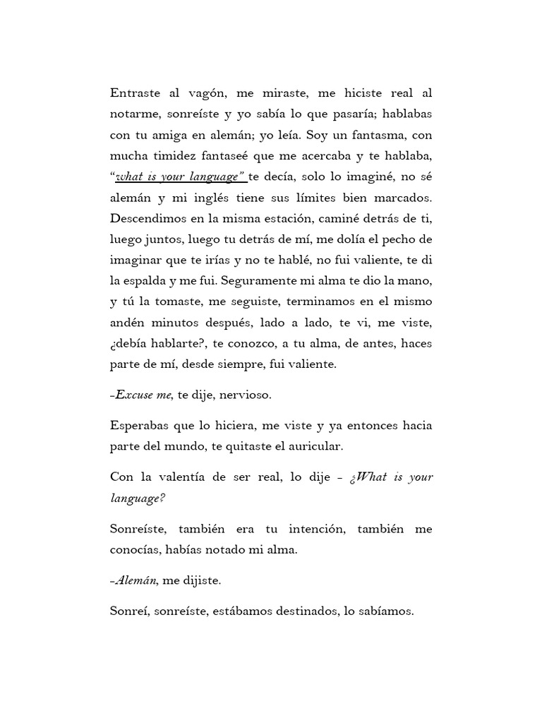 Una Brevisima Historia de Amor | PDF