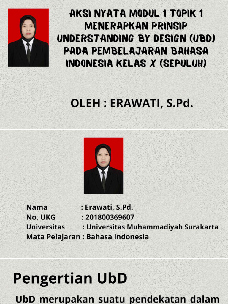 Aksi Nyata Rancangan Pembelajaran Dengan Pendekatan Ubd | PDF