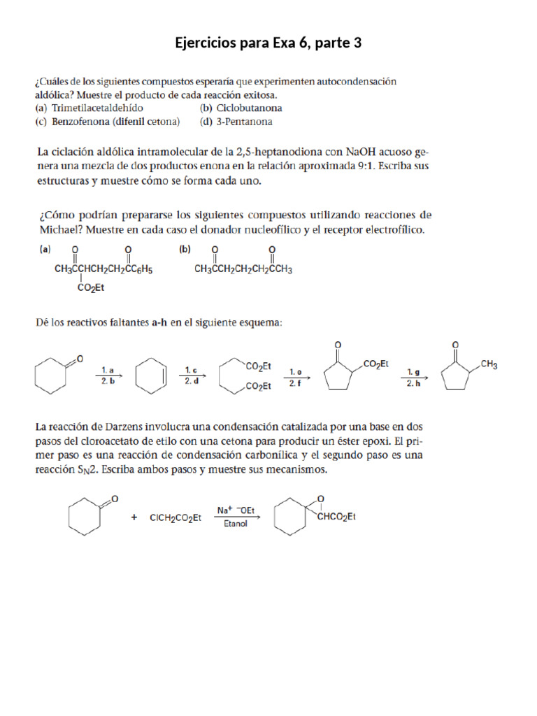 Ejercicios para Exa 6 Part3 | PDF