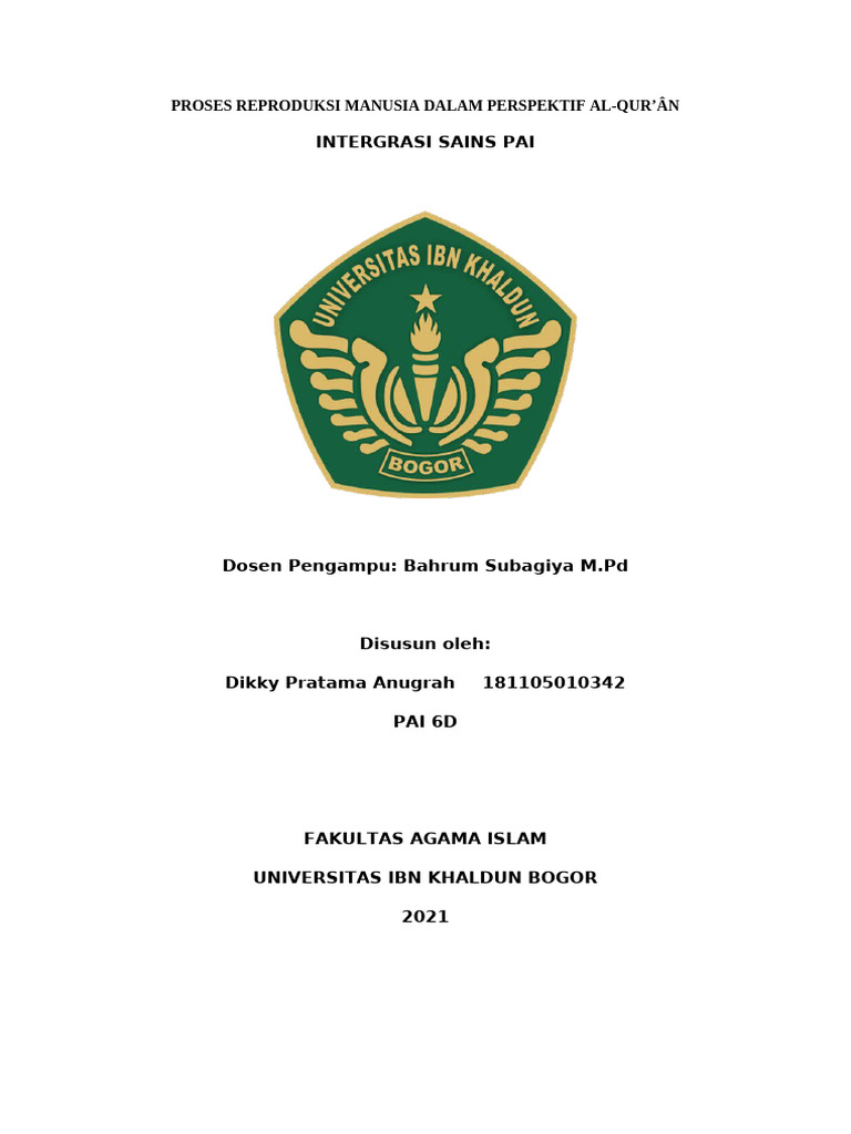 UAS Integrasi Pai - Dikky Pratama Anugrah | PDF