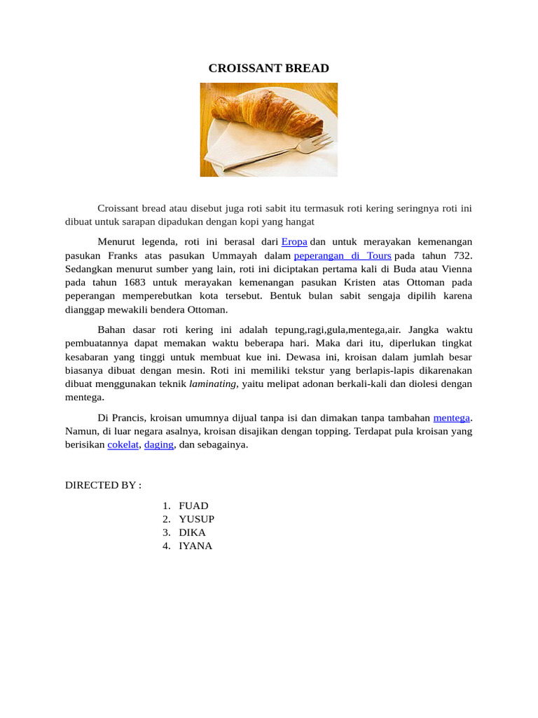 CROISSANT BREAD | PDF