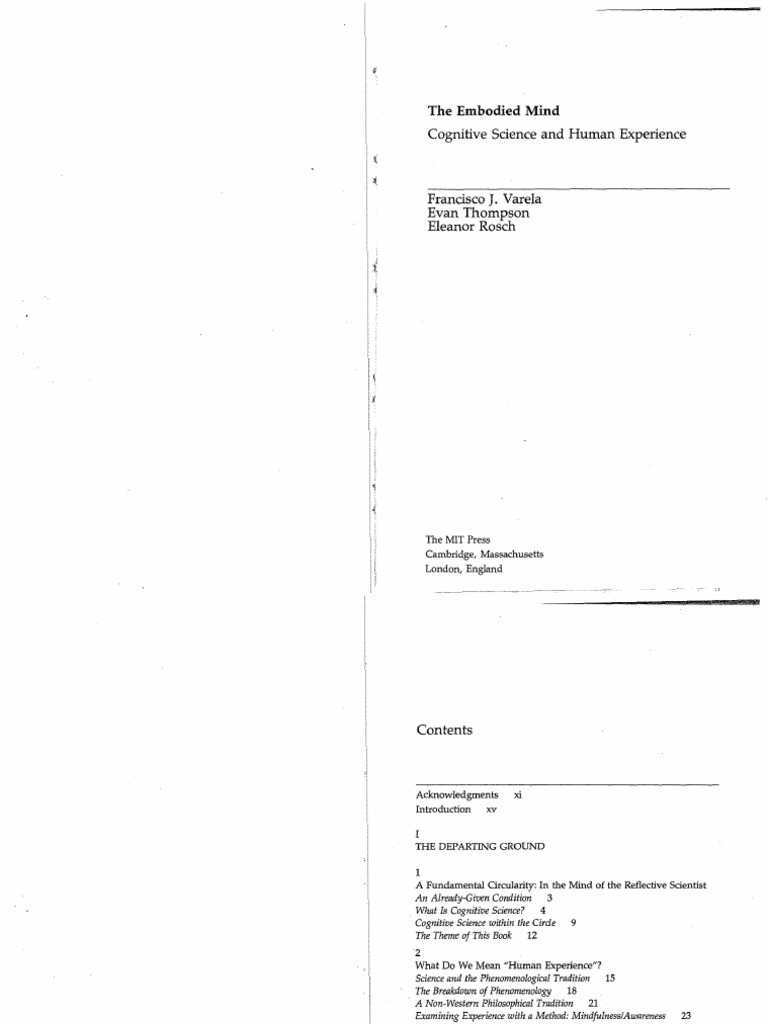 Varela Embodied Mind | PDF