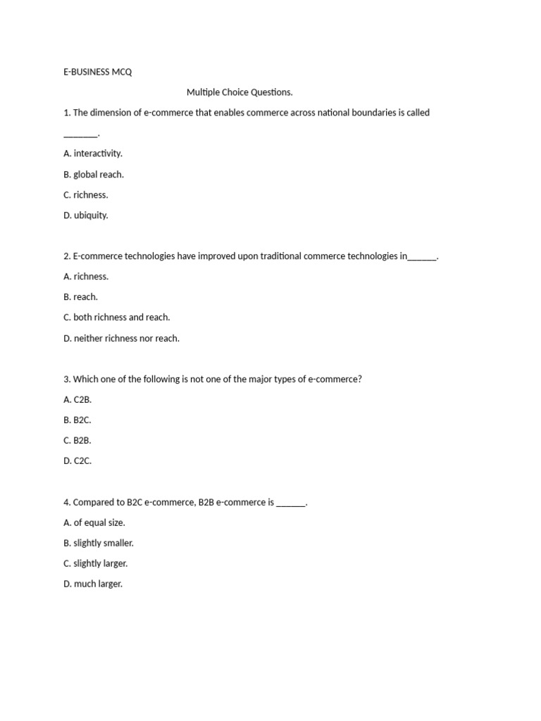 E Commerce Revised | PDF
