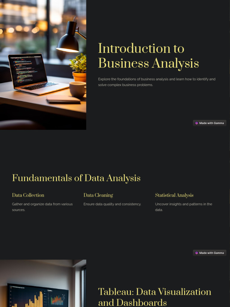 Introduction To Business Analysis | PDF | Data Analysis | Analytics