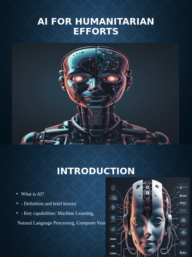 AI For Humanitarian Efforts Seminar With Images Updated | PDF