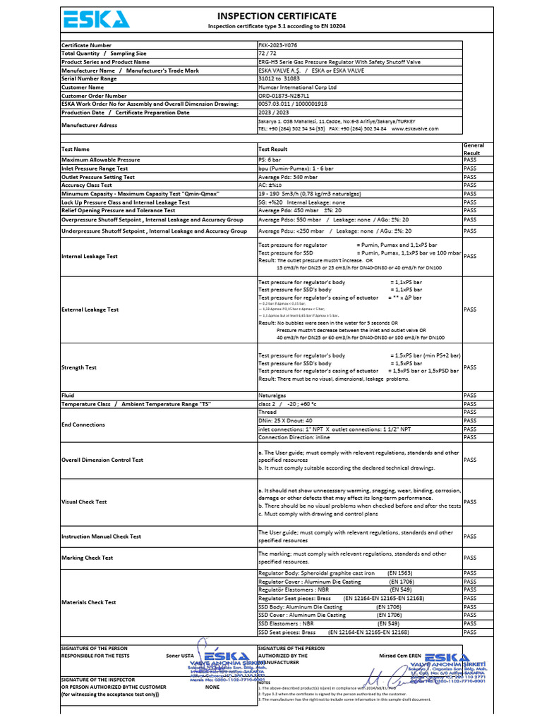 Humcar - Erg-H5 - Hpo - Fkk-2023-Y076 | PDF