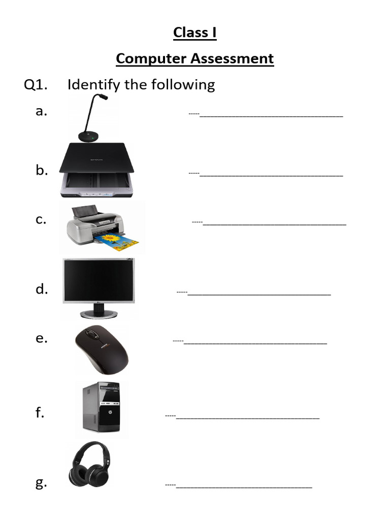 Class I Computer Assessment | PDF