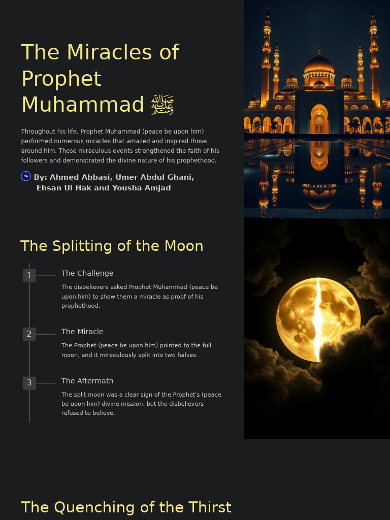 The Miracles of Prophet Muhammad | PDF