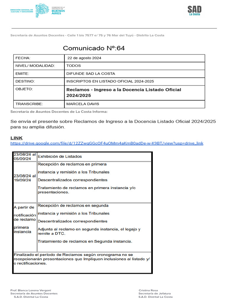 Comunicado # - 64 | PDF | Negocios | Ciencias sociales
